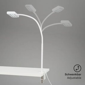 Brilo - LED Flexibilní stolní lampa s klipem TRASNA LED/7,5W/230V bílá