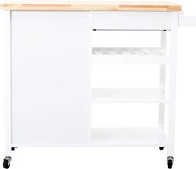 Servírovací stolek na kolečkách z kaučukového dřeva 48x105 cm Frankfurt – Premier Housewares
