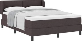 Postel s boxspringem s čelo Tmavě hnědá 160 x 200 cm textil 3340034