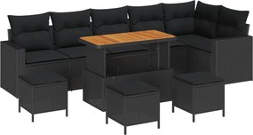 Sada zahradních pohovek 12 ks 8-Počet míst Černá polyratan 3363589