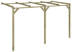 vidaXL Zahradní pergola ke zdi 2 x 4 x 2,2 cm dřevo