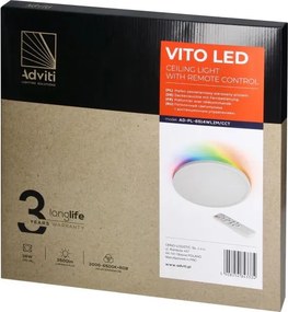 Stropní svítidlo Orno VITO AD-PL-6514WLZM/CCT 36W, 40cm + RGB ovladač
