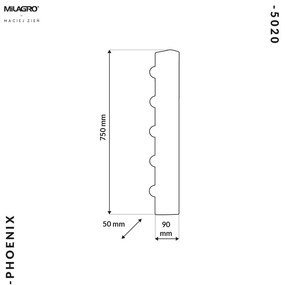 Nástěnné svítidlo Phoenix, černé tělo svítidla