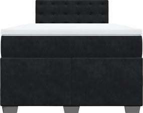 Box spring postel s matrací černá 120 x 190 cm samet 3288572