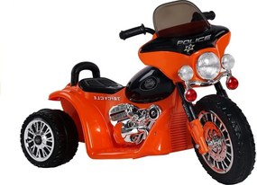 LEAN CARS Elektrická motorka pro děti JT568, tříkolová, LED, oranžová