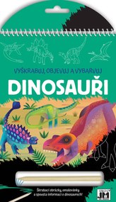 JIRI MODELS Vyškrabuj, objevuj, vybarvuj Dinosauři kreativní sešit 7