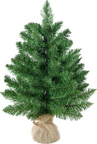 Aosom Mini vánoční stromek s umělým sněhem, vysoký 60 cm, s betonovým stojanem, vícebarevný