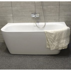 Novoterm Volně stojící akrylátová vana ke stěně NV-Mona 150x75 bílá + odtokový komplet