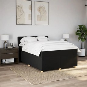 Box spring postel s matrací černá 140 x 190 cm textil 3288984
