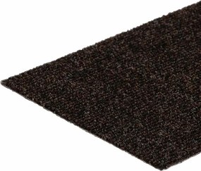 Schodové rohože samolepicí 15 ks 76 x 20 cm tmavě hnědé obdélníkové 326931