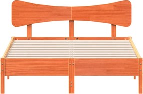 Postel bez matrace voskově hnědá 120 x 200 cm masivní borovice 3328237