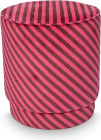 Pip Studio Puf Block Stripe - růžový (Designový taburet)