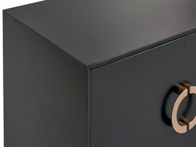 Nízká 2dveřová skříňka černá OXNARD Beliani