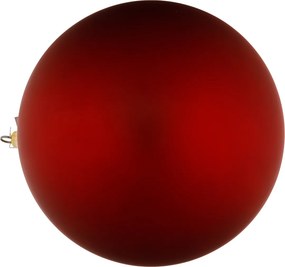Velká vánoční koule 40 cm, červená, matná, UV
