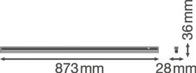 LED svítidlo LEDVANCE Linear Compact Switch 900mm 12W/3000K teplá bílá
