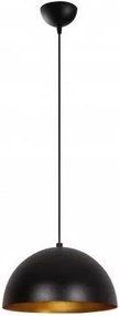 Lustr na lanku SIVANI 1xE27/40W/230V pr. 30 cm černá/měděná