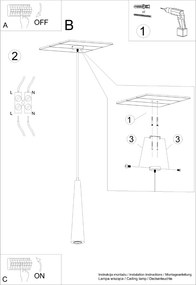 Sollux Lighting Závěsné svítidlo SULA 1 přírodní dřevo