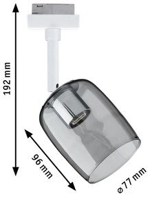 Paulmann 95700 Blossom spot pro Urail system, 1x10W G9, signální bílá + kouřové sklo