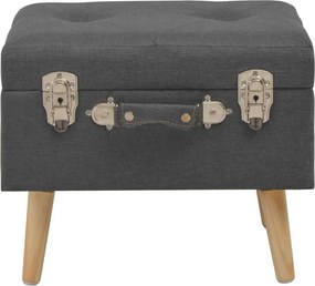 Stolička s úložným prostorem 40 cm tmavě šedá textil 247520
