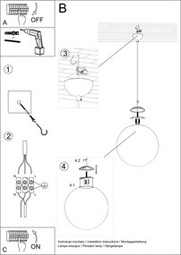 Sollux Lighting Závěsné svítidlo UGO 30 zlaté
