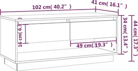 vidaXL TV skříňka 102 x 41 x 44 cm kompozitní dřevo [809488] Barva: dub sonoma