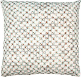 Béžovo-zelený povlak na polštář s květy Patchwork - 50*50 cm