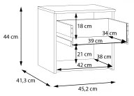 Noční stolek PANO béžová