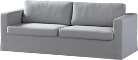 Potah na pohovku IKEA  Karlstad 3-místná, nerozkládací, dlouhý barva šedá látka sametová