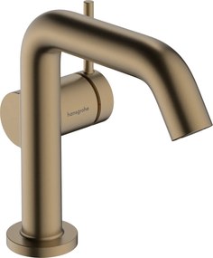 Hansgrohe Tecturis S, páková umyvadlová baterie 110 Fine CoolStart EcoSmart+ s odtokovou soupravou, kartáčovaný bronz, HAN-73320140