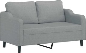 3dílná sedací souprava s polštáři světle šedá textil 3201826