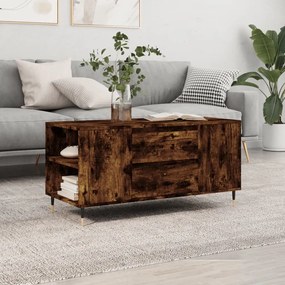 vidaXL Konferenční stolek 102 x 44,5 x 50 cm kompozitní dřevo [830993] Barva: bílá s vysokým leskem