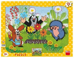Dino Papírové puzzle Krteček zahradník 12 dílků