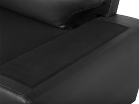 Kožená černá sedačka pro 3 osoby VOGAR Beliani
