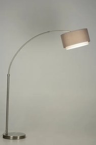 Stojací designová oblouková lampa Soffito Taupe