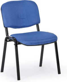Konferenční židle VIVA PLUS - černé nohy, modrá