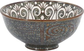 Opálová porcelánová miska s květy uvnitř Arés - Ø 12*5,5 cm / 300 ml