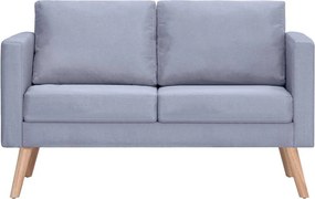 Sedací souprava dvojsedák a trojsedák textil světle šedá 272193