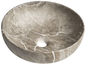 Sapho Sapho, RONDANE keramické umyvadlo na desku průměr 41cm, breccia marmor, AR435BM