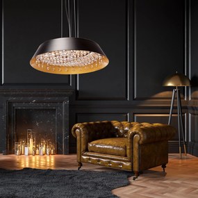 Toolight, LED závěsné svítidlo Cristal 20W APP1028-CP, černá, OSW-01233