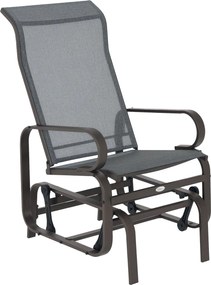 Závěsné křeslo Outsunny – Zahradní křeslo na relaxaci pro terasu a balkon, šedé textilní provedení 60 x 73 x 104 cm | Aosom