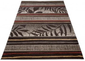 Kusový koberec SUMATRA H093B Listí fume šedý hnědý Rozměr: 190x270 cm