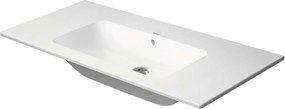 Duravit ME by Starck - Umyvadlo 103x49 cm, s přepadem, bez otvoru pro baterii, DuraShield, bílá 233610AA60