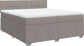 Box spring postel s matrací taupe 200x200 cm textil 3287179