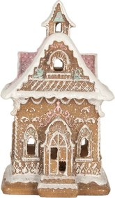 Perníkový LED domek kostel Gingerbread Cotti - 9*10*15 cm