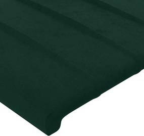 Čelo postele tmavě zelené 200x5x118/128 cm sametové 3116639