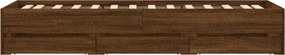 Rám postele se zásuvkami hnědý dub 75 x 190 cm kompozitní dřevo 3207335