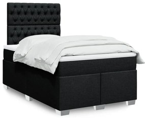 Box spring postel s matrací černá 120x190 cm textil 3292736
