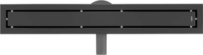 Mexen Flat 360°, nerezový sprchový žlab vzor M13 2v1 pro vložení dlažby 70 cm, černá matná, 1710070-40