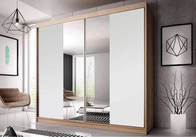 ICK, MULTI 38 šatní skříň se zrcadlem a posuvnými dveřmi, 233x218x61 cm
