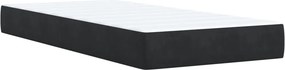 Box spring postel s matrací černá 100x200 cm samet 3290848